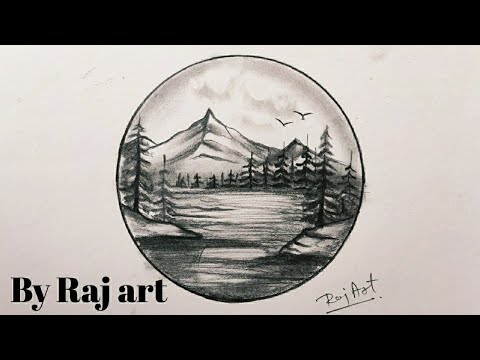 Easy nature drawing step by step for beginners|| how to draw beautiful ...