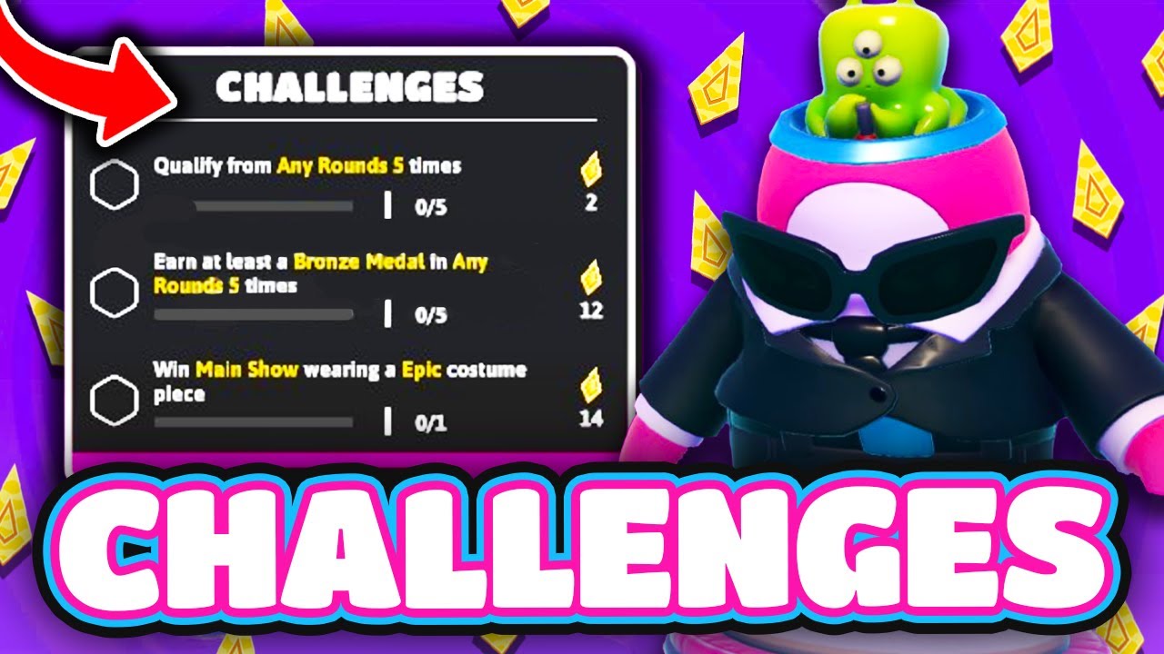 NEW CHALLENGES IN FALL GUYS SEASON 4! CROWN SHARD REWARDS! - YouTube