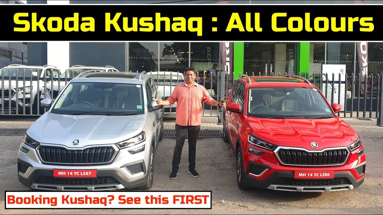Skoda Kushaq : All colours shown here || Orange, Red, White, Silver ...