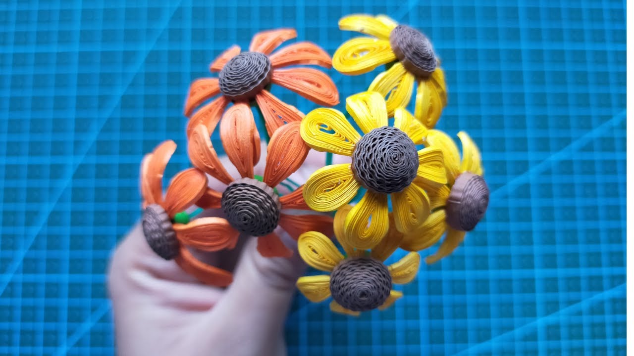 How to make Paper Quilling Flower 3D] Easy:) DIY Flower|Tutorial - YouTube