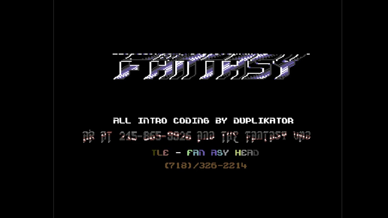 C64 Crack Intro: 1989 Fantasy Intro TechTech - YouTube