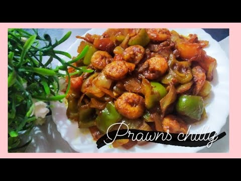 Prawns chilly Recipe - YouTube