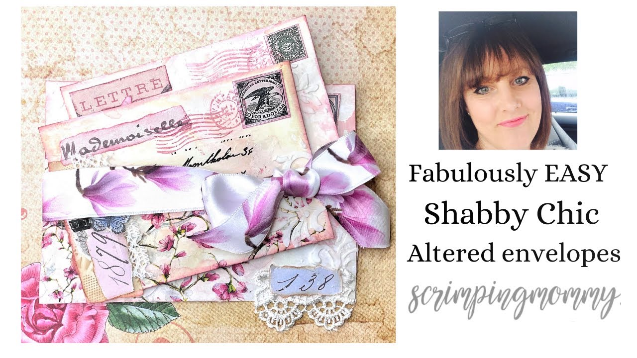 Fabulous shabby altered envelopes process video - YouTube