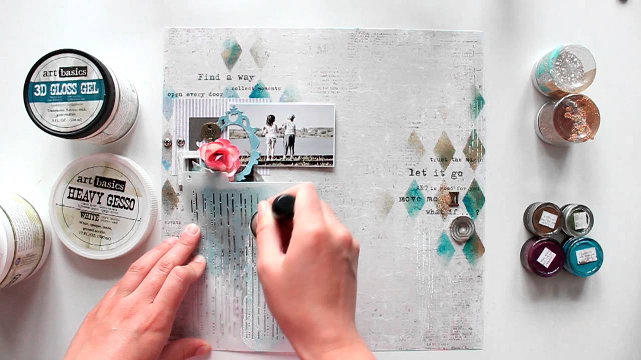 Scrapbooking layout tutorial - YouTube