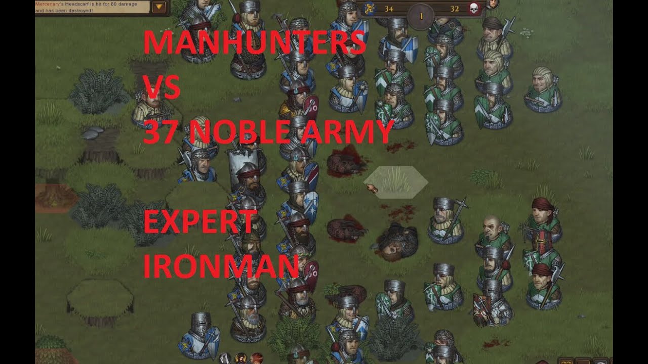 Expert Ironman Manhunters vs 37 Noble Army Battle Brothers - YouTube