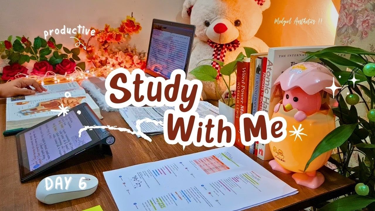 12 HOUR ☘️ Study with me LIVE ☕ calm cozy ambience🩺POMODORO🔥Real-time ...