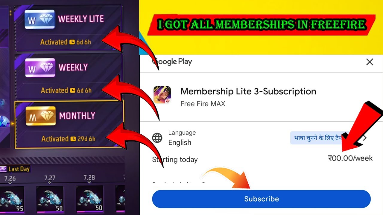 I GOT WEEKLY MEMBERSHIP , WEEKLY LITE MEMBERSHIP , MONTHLY MEMBERSHIP ...
