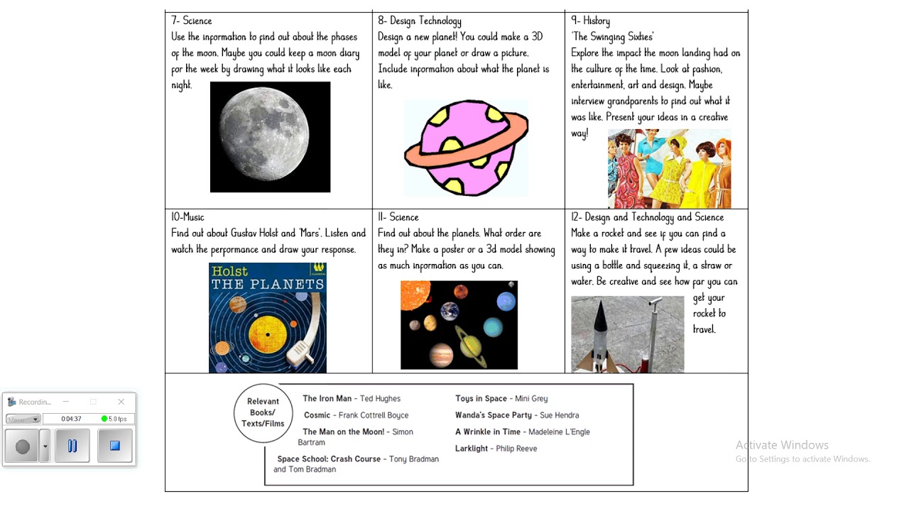 Space Topic Week 4 - YouTube