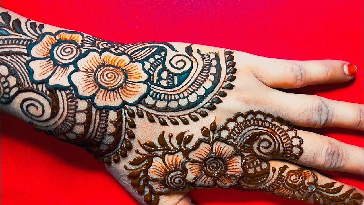 latest Beautiful stylish simple mehndi designs| mehandi ka design| back ...
