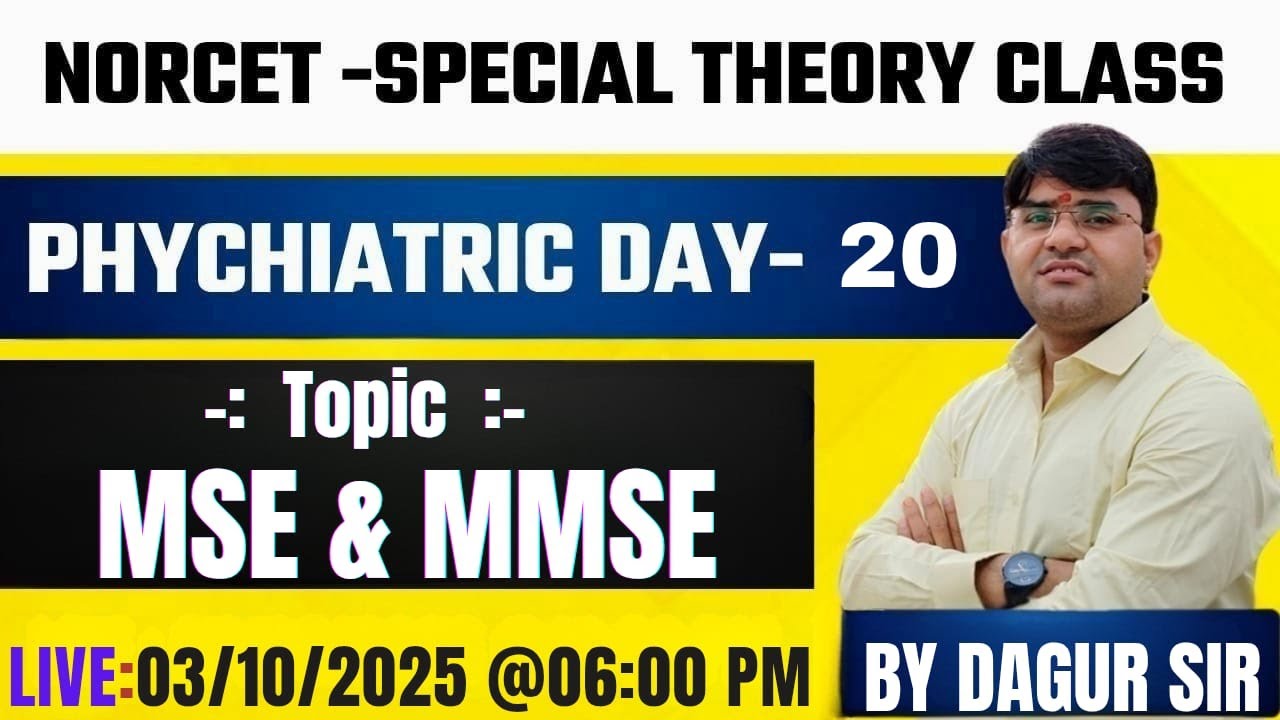 MENTAL STATUS EXAMINATION | MSE |MMSE | MINI MENTAL STATUS EXAMINATION ...