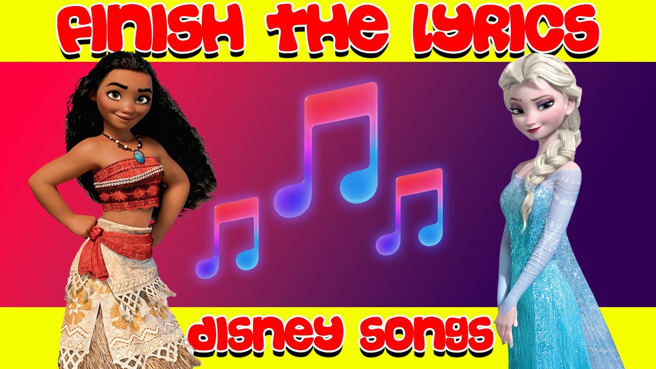 Can You Finish The Lyrics Of These DISNEY Songs ?! - YouTube