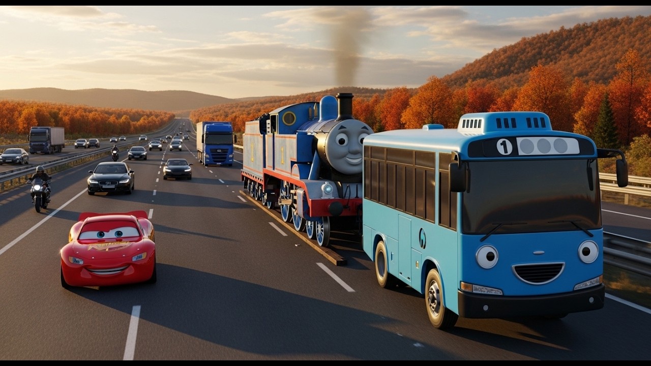 Bermain Tayo Car, Little McQueen, PoliCar, Thomas Train & Friends - YouTube
