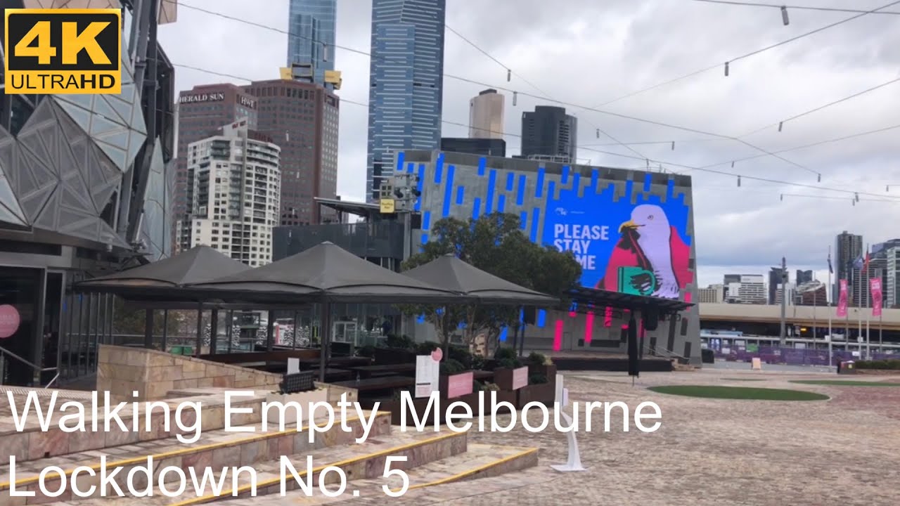 Walking Empty City During The Fifth Lockdown | Melbourne Australia | 4K ...