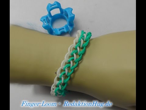 Loom Bands - Rainbow Loom - Finger-Loom - Band L - Veronika Hug - YouTube