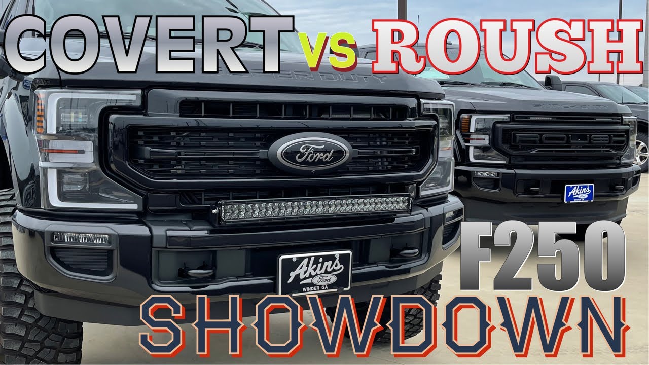 ROUSH Super Duty vs Ford F250 Lariat Covert Edition 2021 Head to Head ...
