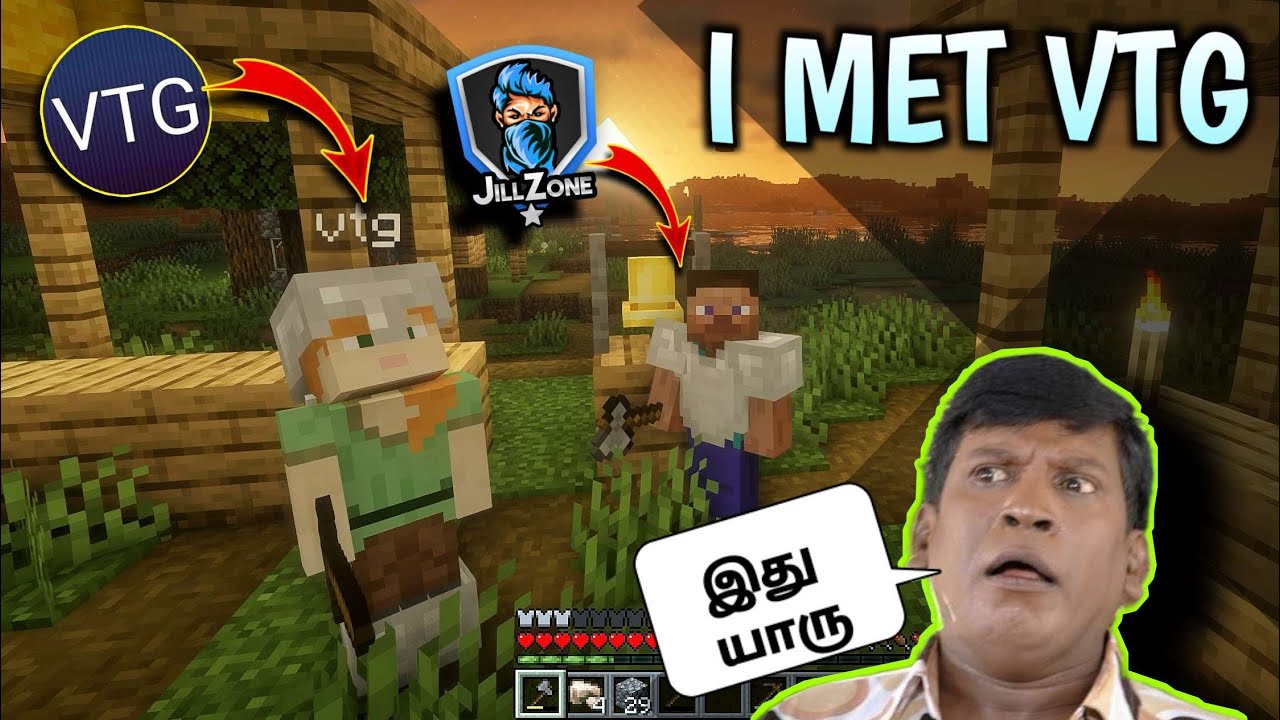 I Met VTG in Minecraft Survival 😮|| JILL ZONE - YouTube