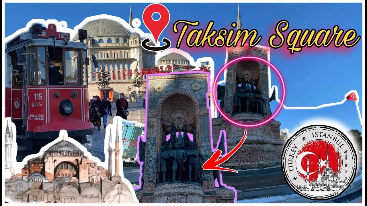 Walking Tour of TAKSIM SQUARE in Istanbul Turkey. Turkey's Premiere ...