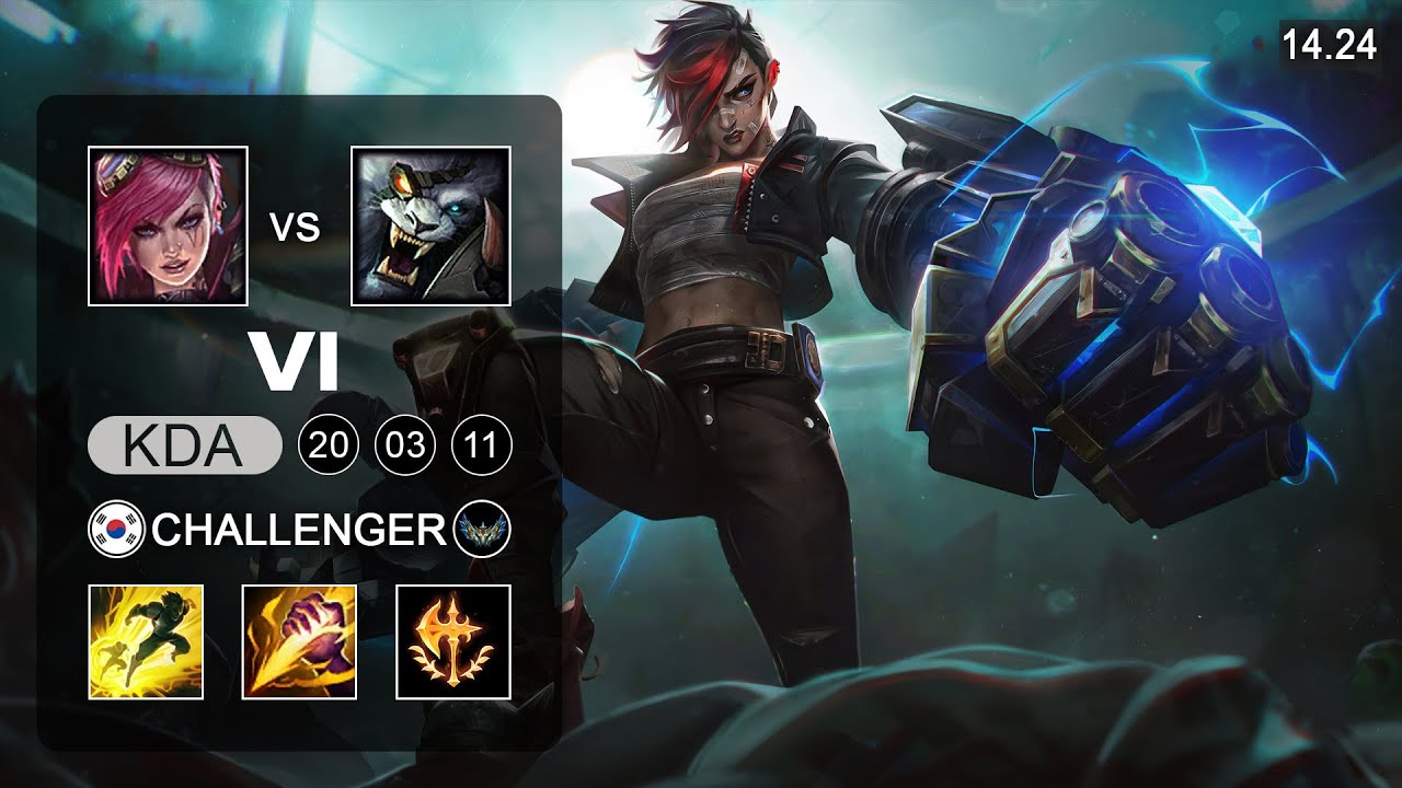 Vi vs Rengar Jungle - KR Challenger - Patch 14.24 Season 14 - YouTube