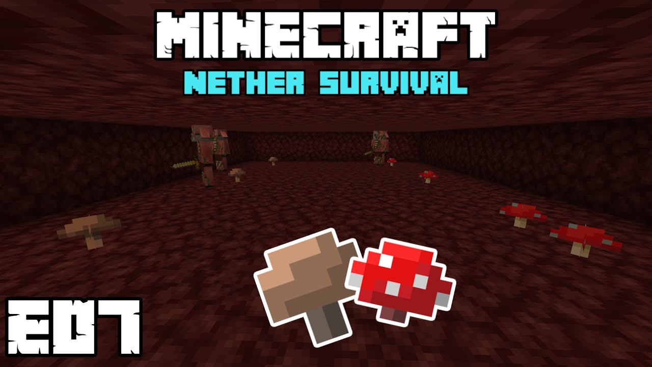 Minecraft Nether Survival 1.16 - MUSHROOM FARM! And a setback... - E07 ...