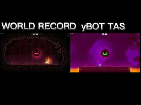 The secret hollow WORLD RECORD vs yBOT TAS (Geometry dash 2.2) - YouTube