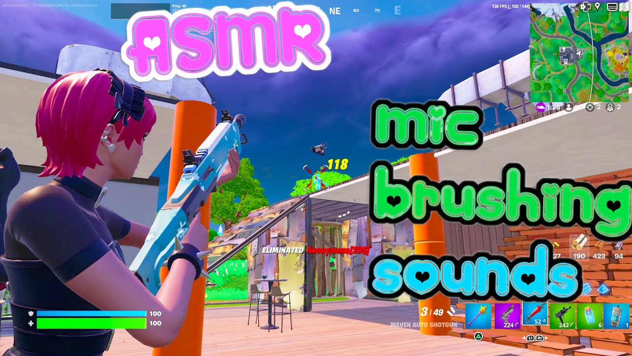 ASMR Gaming 🍀 Fortnite Relaxing Solo Mic Brushing Sounds 💤 - YouTube