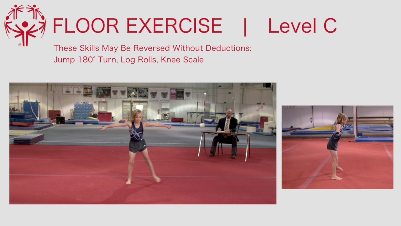 Special Olympics Men's Artistic Gymnastics Level C Floor Exercise - YouTube