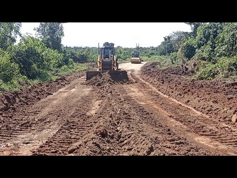 Excellent Shantui bulldozer Operator Work Road Widening Before and ...