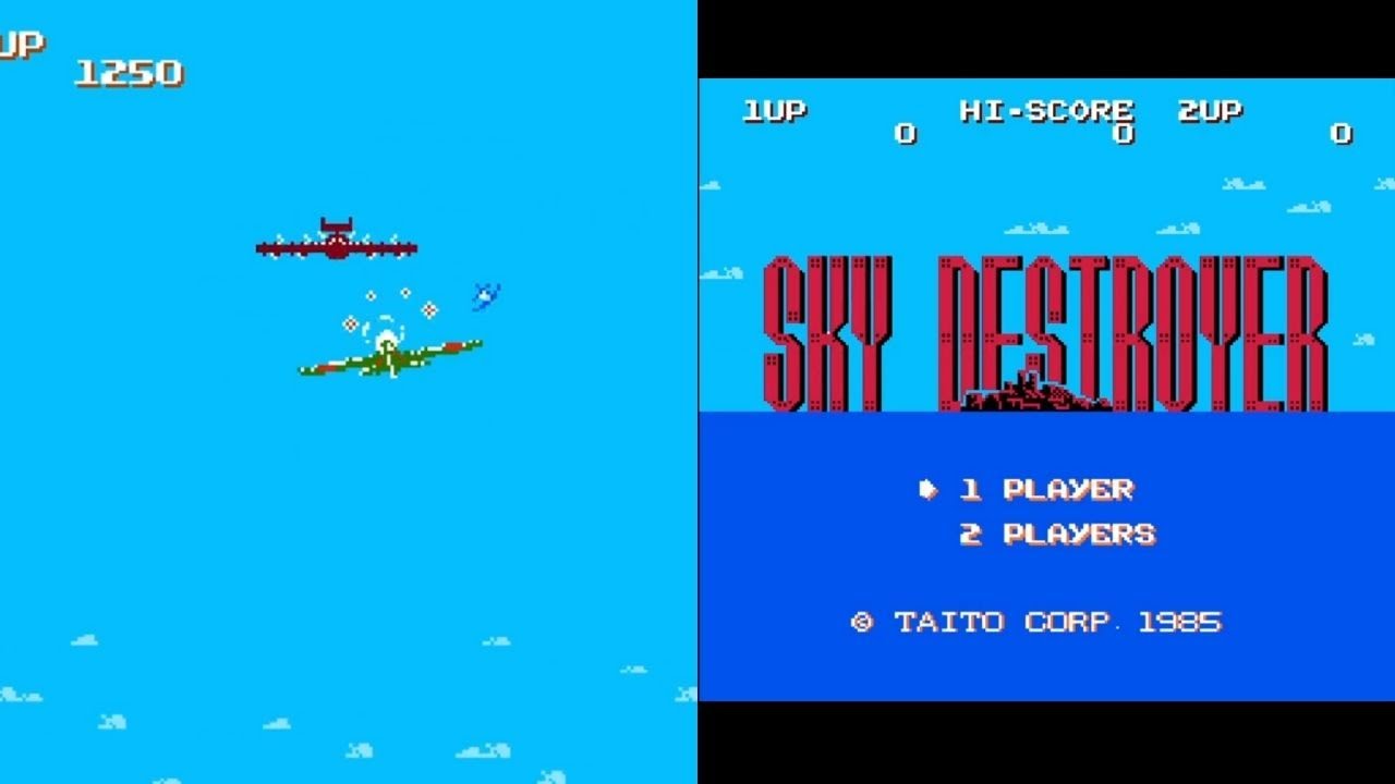 1985 Sky Destroyer (Taito) Arcade Game. Classic and Retro No Commentary ...