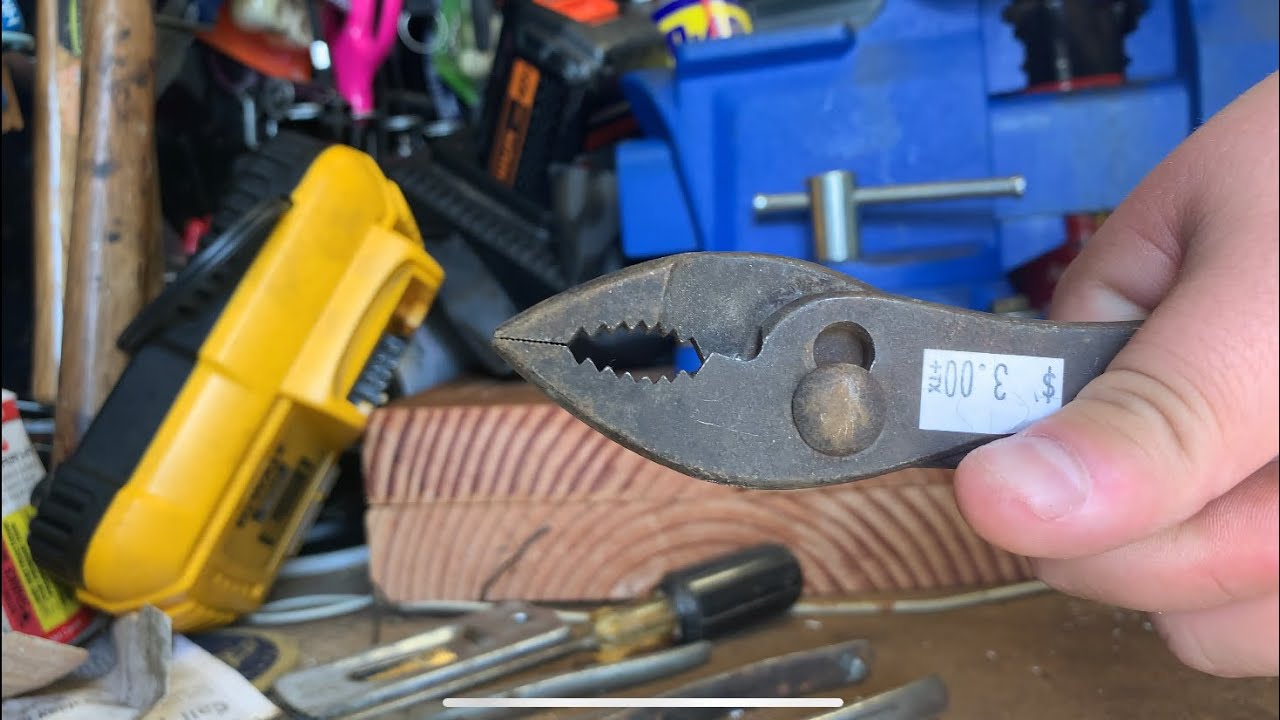 $12 estate sale tool haul - Nicholson, channel lock, Klein, diamond ...