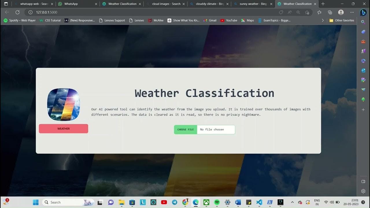 Weather classification system using transfer learning - YouTube