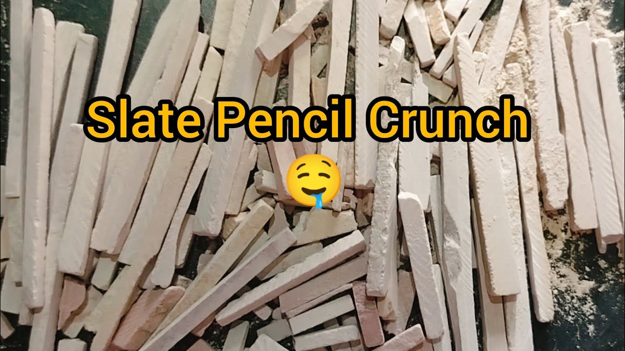 Slate Pencil Crunch ASMR New video #Slate pencil cleaning video New ...