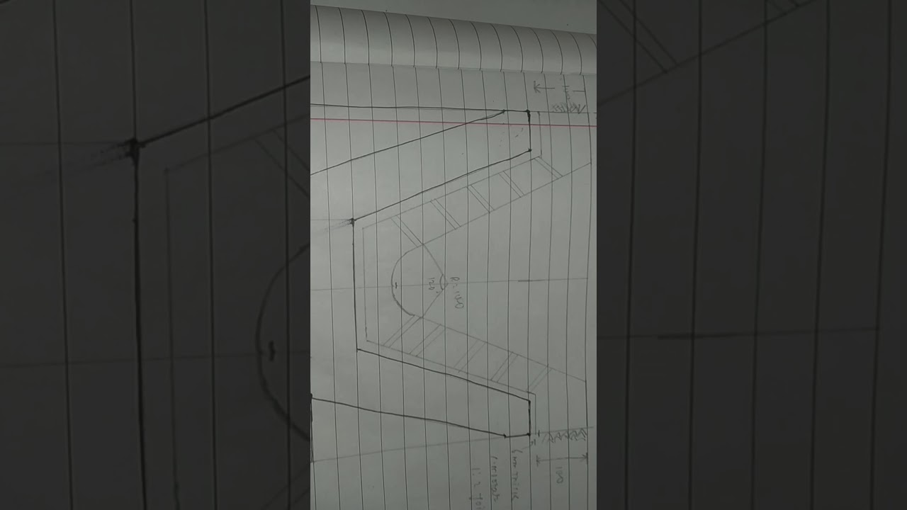 V - shape drain civil engineering drawing - YouTube