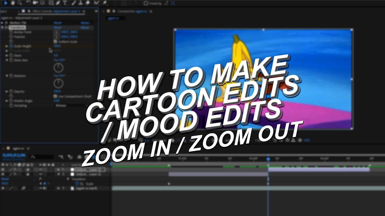 Zoom In / Zoom Out Tutorial AE (Cartoon Edits/Mood Edits) [outdated ...