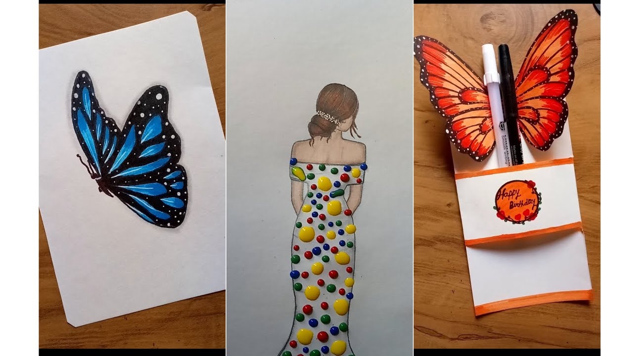 Easy art ideas|| simple drawing tricks and tips|| satisfying art - YouTube