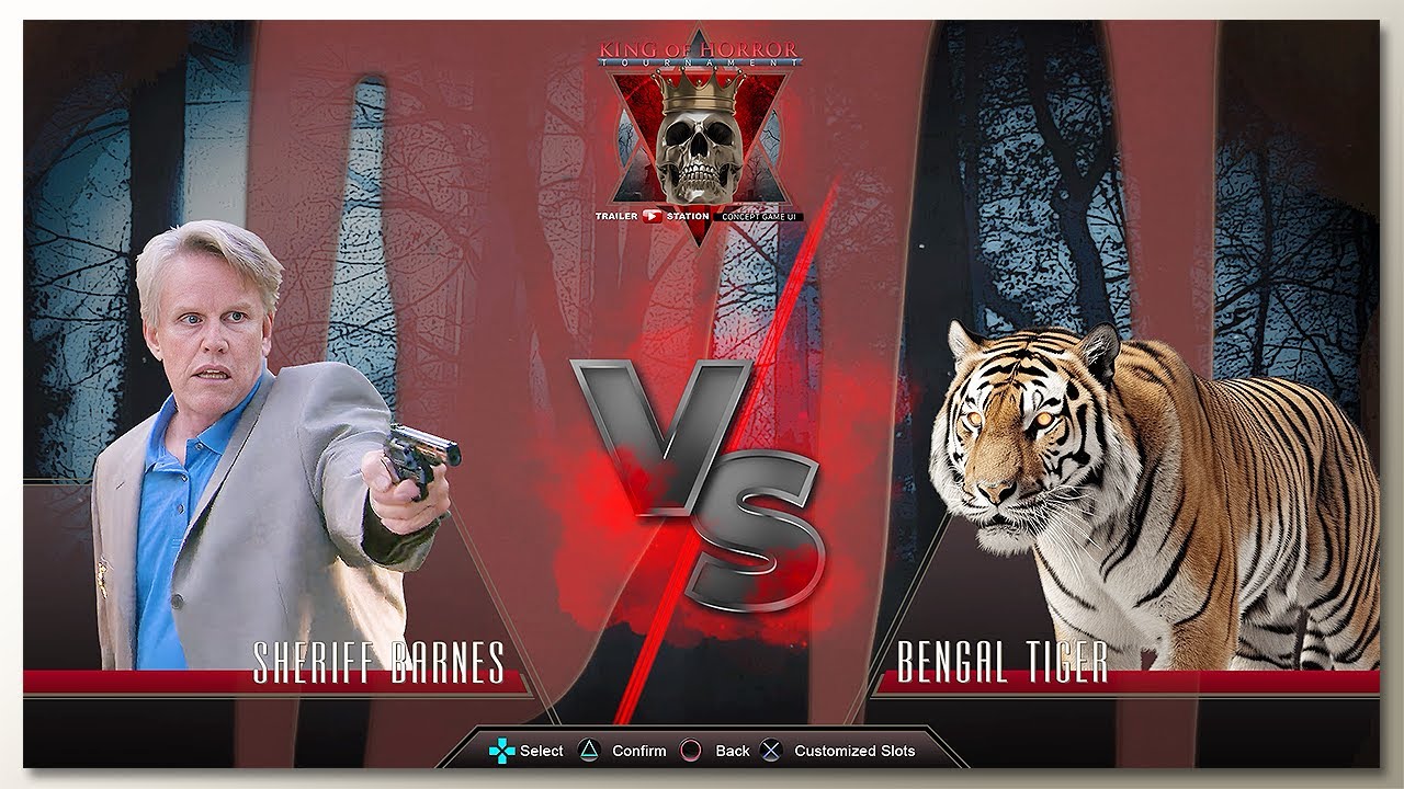 Man-Eating Tiger vs Sheriff with Healthbars - YouTube