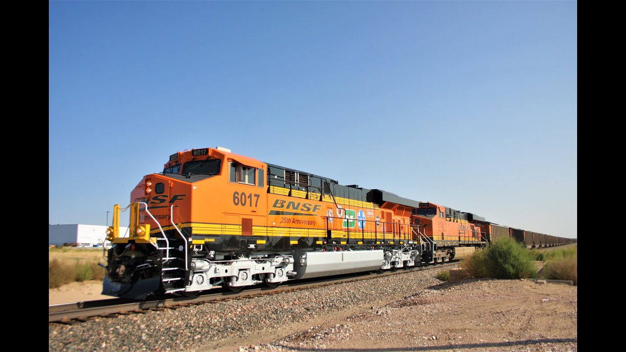 BNSF 6017 West [25th Anniversary unit chase!] - YouTube