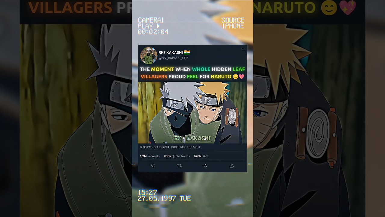 THE MOMENT WHEN WHOLE HIDDEN LEAF VILLAGERS PROUD FEEL FOR NARUTO 😊💖 ...