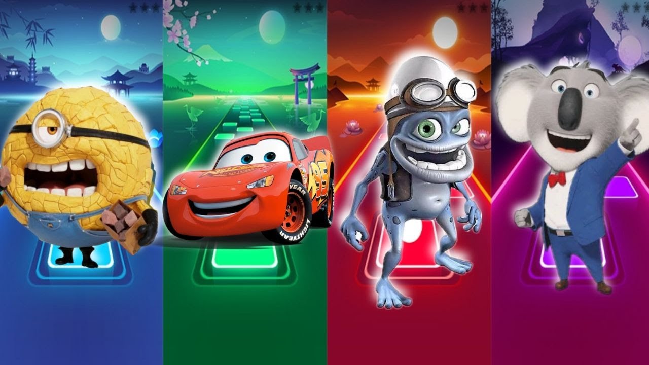 Minions vs McQueen vs Crazy Frog vs SING 2 || Tiles hop EDM rush - YouTube
