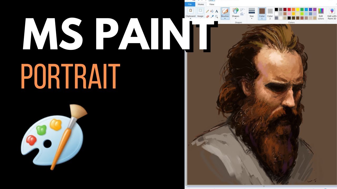 [LIVE - Painting a Portrait in MS Paint - YouTube