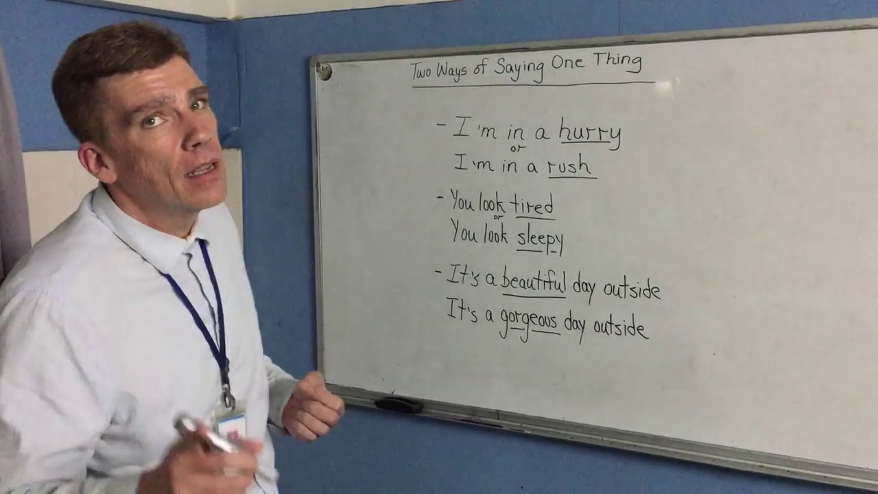 Two ways of saying one thing ! Learn to Talk English ...