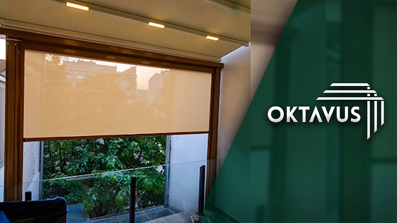 Oktavus klasična pergola VITOLA + zip zavesa - YouTube