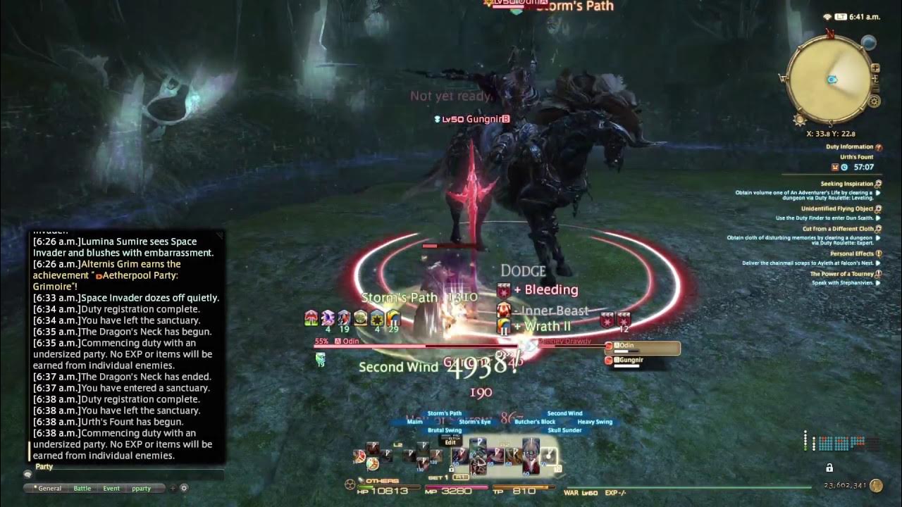 FINAL FANTASY XIV SOLO WARRIOR ODIN URTHS FOUNT - YouTube