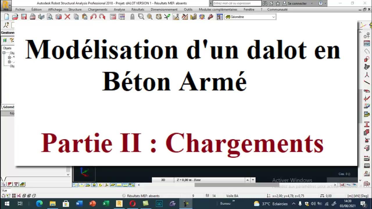 Modélisation d'un dalot en Béton Armé - YouTube