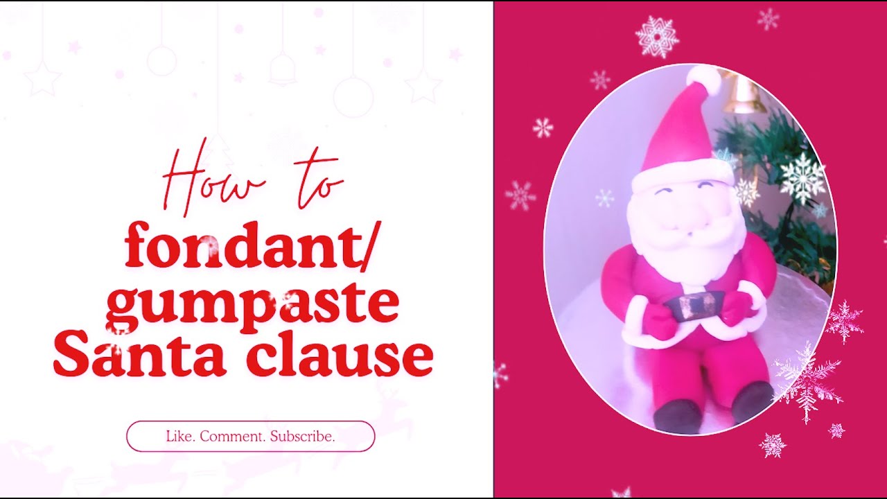 A fun and easy Santa Clause cake topper - YouTube