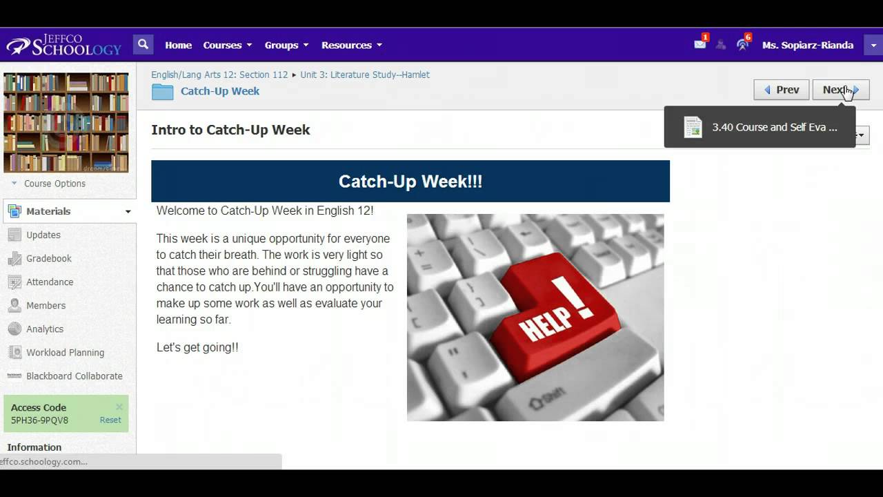 English 12 Catch-Up Week - YouTube