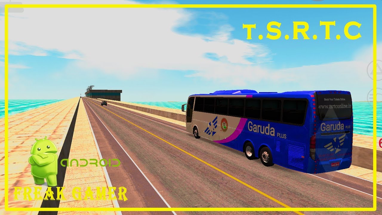 TSRTC GARUDA PLUS AC bus in Android Heavy Bus Simulator - YouTube