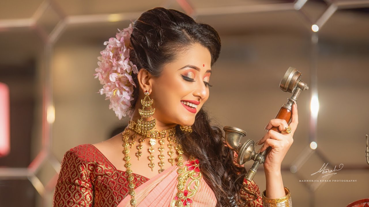 Engagement Makeup By Diganta Barman // Beautiful Actress Meghranjani ...