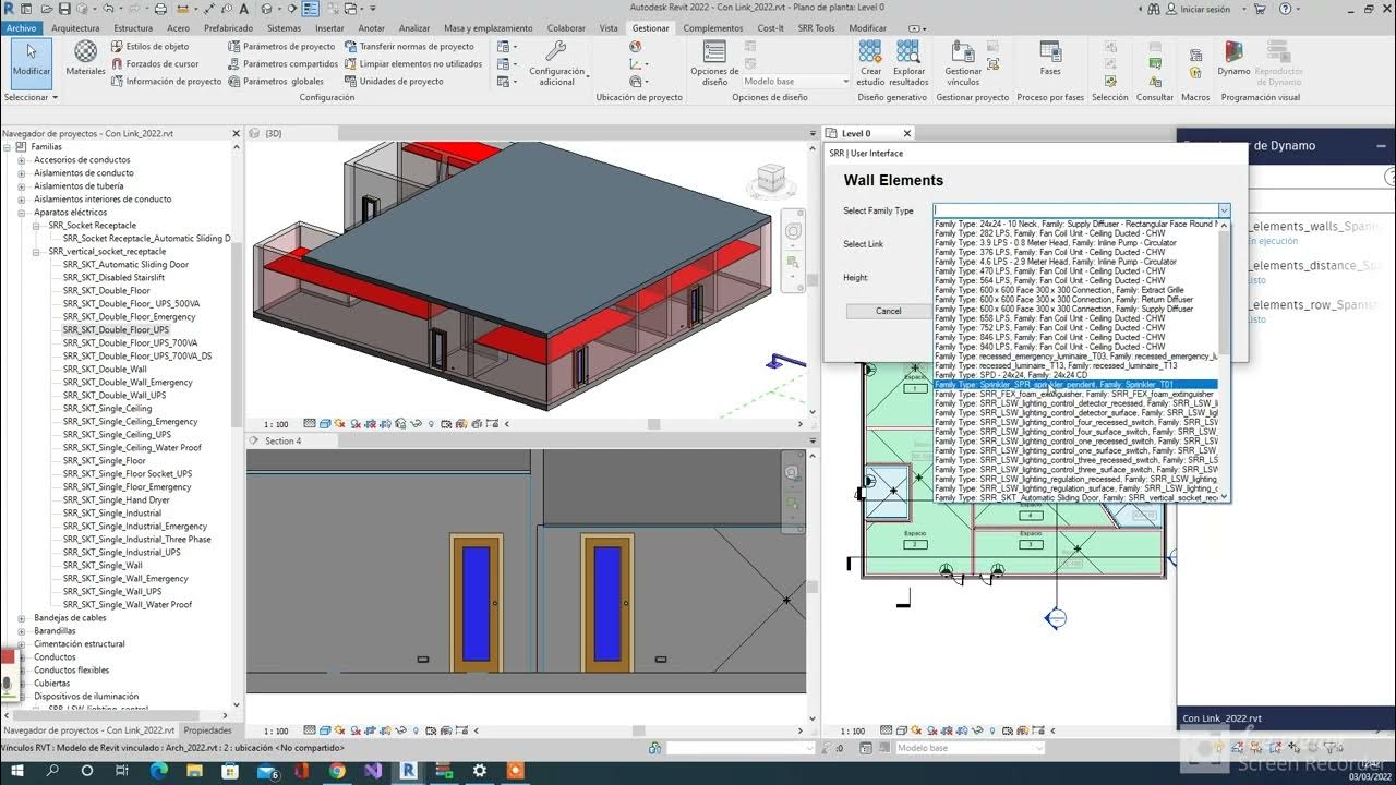 Auto Place MEP Elements on Linked Walls via Dynamo - Python Revit - YouTube