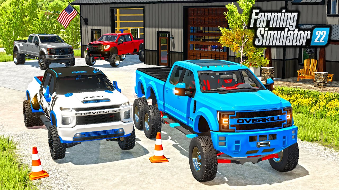 VALET PARKING LIFTED TRUCKS! (REDNECK MANSION PARTY) | Farming ...