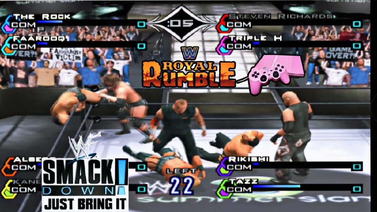 WWF SMACKDOWN! JUST BRING IT 🤑 | ROYAL RUMBLE MATCH😬 | WWF FIRST PS2 ...